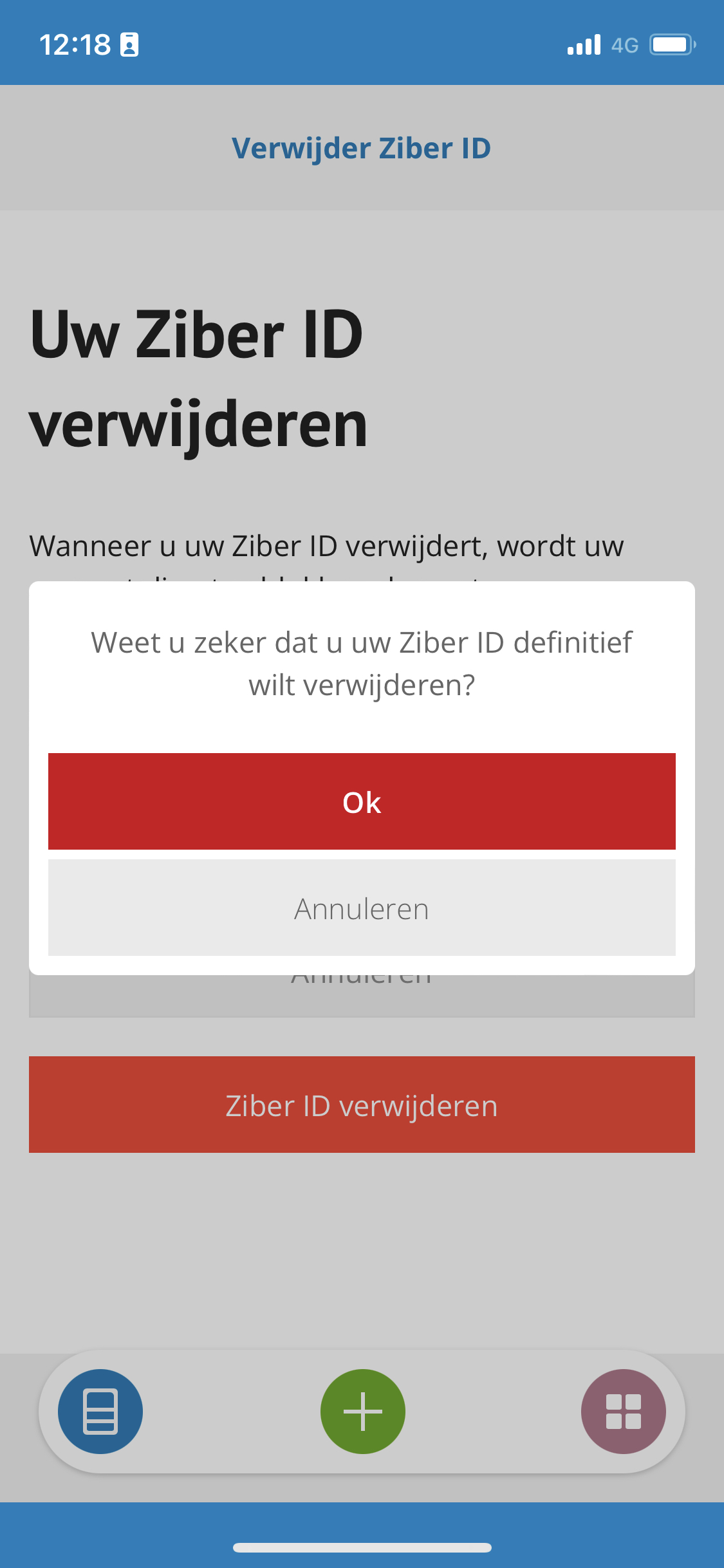 Ziber ID verwijderen – Ziber support